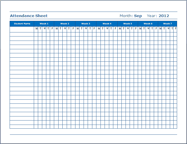3 Attendance Excel Templates - Word Excel Formats 3 Attendance Excel Templates - Word Excel Formats