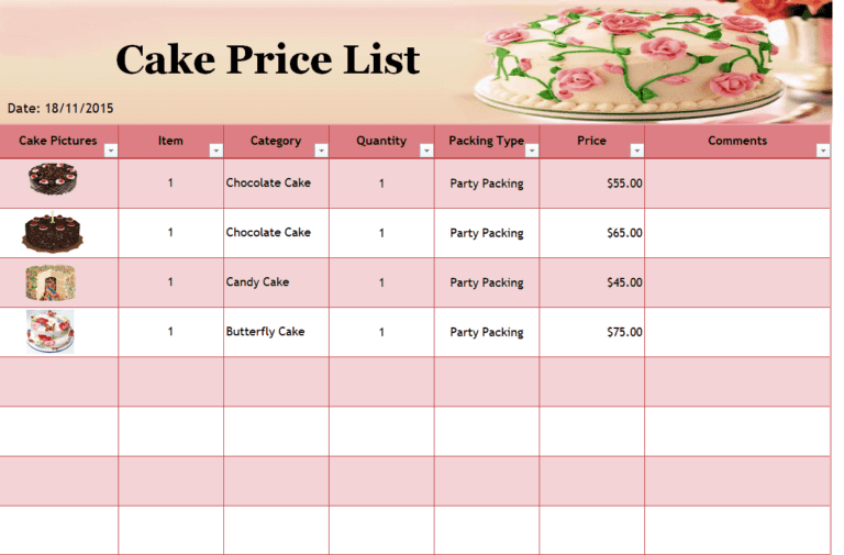 25+ Sample Price List Templates in WORD & EXCEL Templates - Word Excel ...