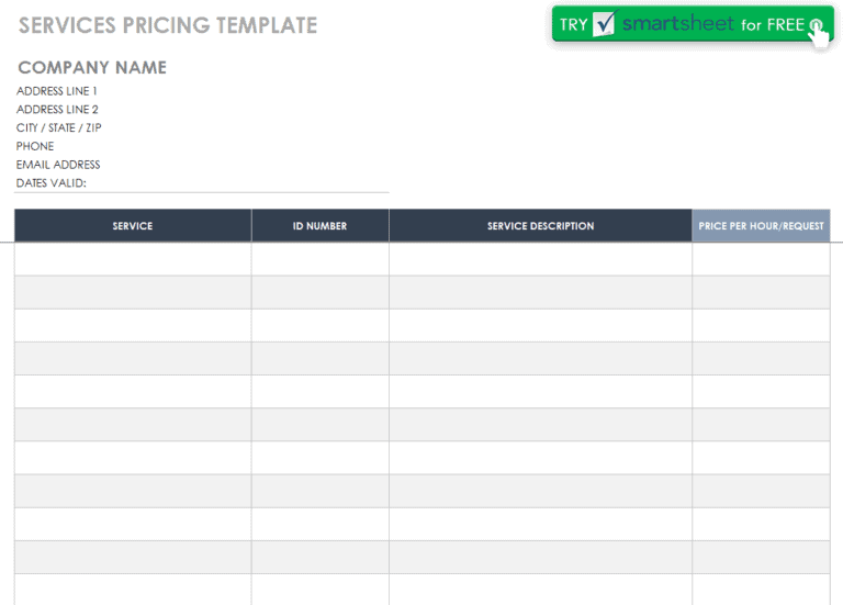 25+ Sample Price List Templates in WORD & EXCEL Templates - Word Excel ...