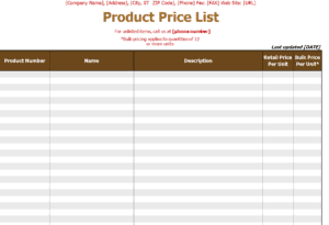 25+ Sample Price List Templates in WORD & EXCEL Templates - Word Excel ...