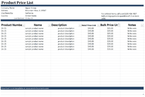 25+ Sample Price List Templates in WORD & EXCEL Templates - Word Excel ...
